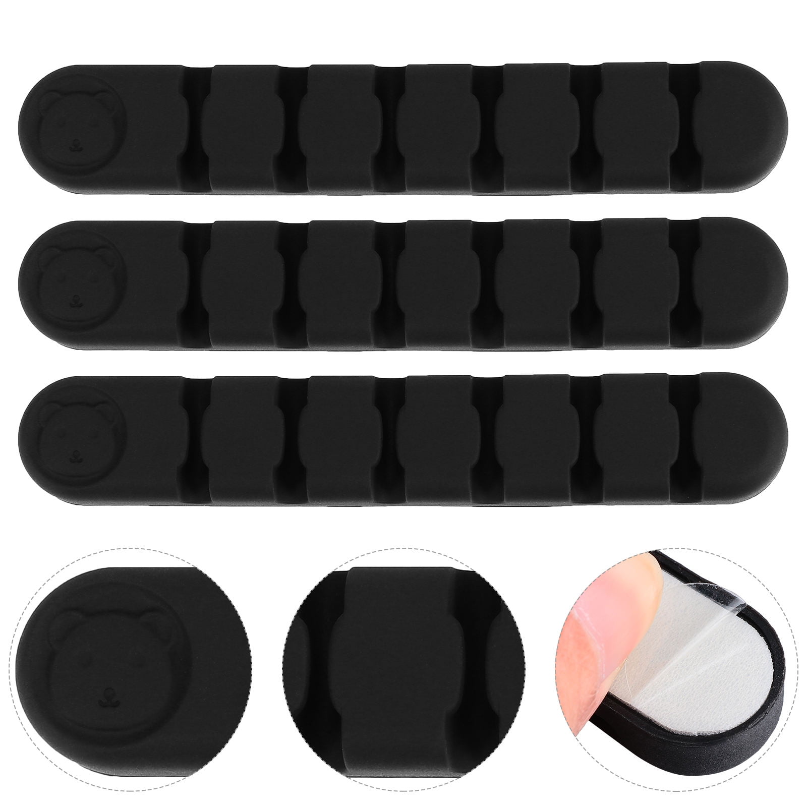 WHAMVOX 3 Pcs Adorable Silicone Cable Clips Wire Wrappers Fixing ...