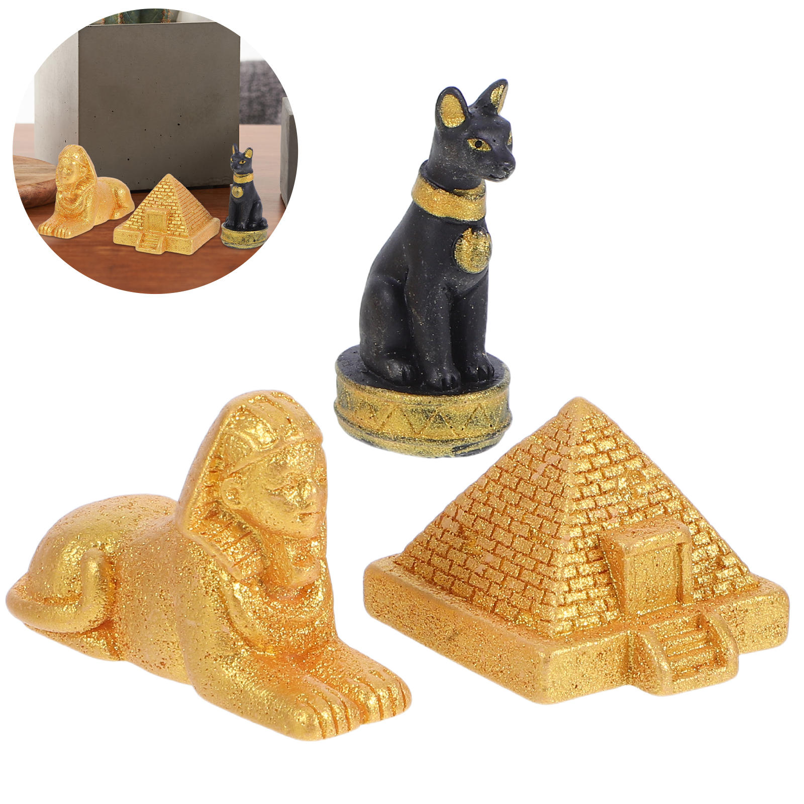 WHAMVOX 3 Pcs Ancient Egyptian Castle Model 5.00X3.20X2.00CM - Walmart.com