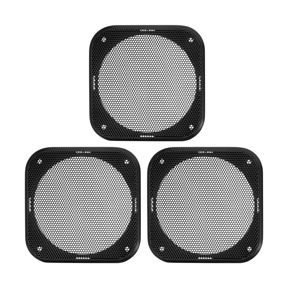 WHAMVOX 3 Pcs Car Speaker Grille Cover Square Speaker Grill Mesh ...