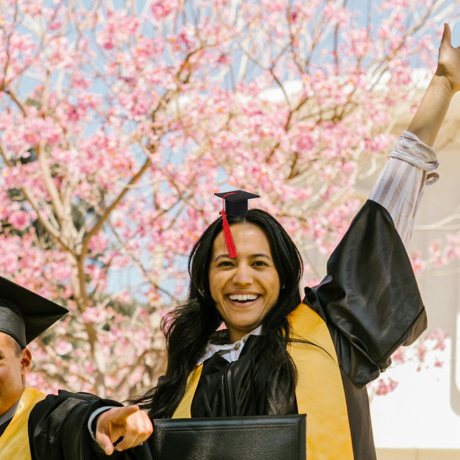 WHAMVOX 3 Pcs Decorative Hair Pins Mini Party Hats Grad Graduation Cap ...