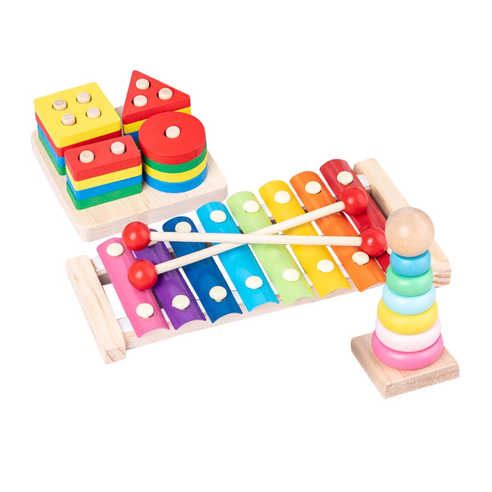 WHAMVOX 3 Pcs Early Childhood Baby Toys Music Instrument Visual Sense ...