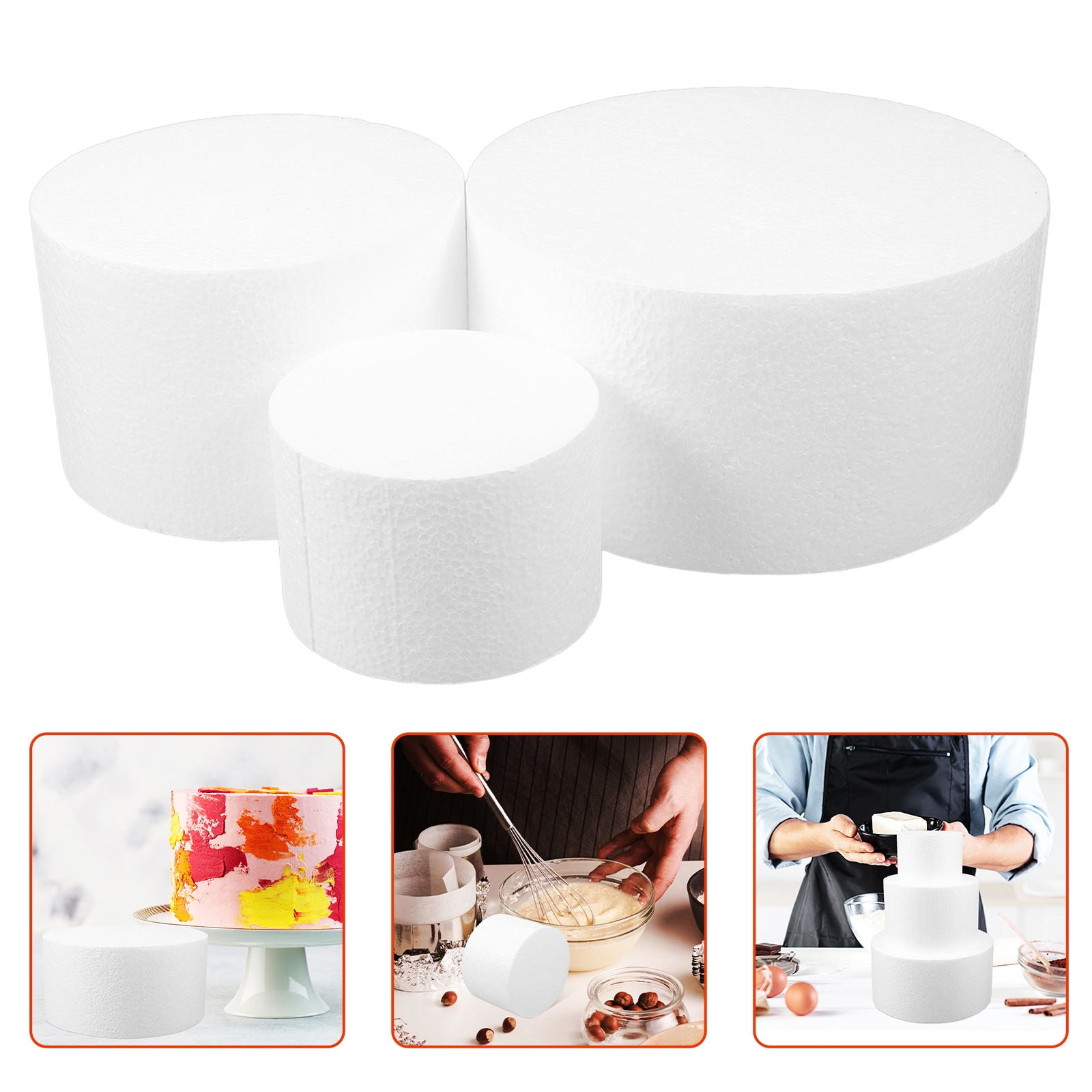 WHAMVOX 3 Pcs Kits Wedding Display Cake Dummies Model Mold - Walmart.com