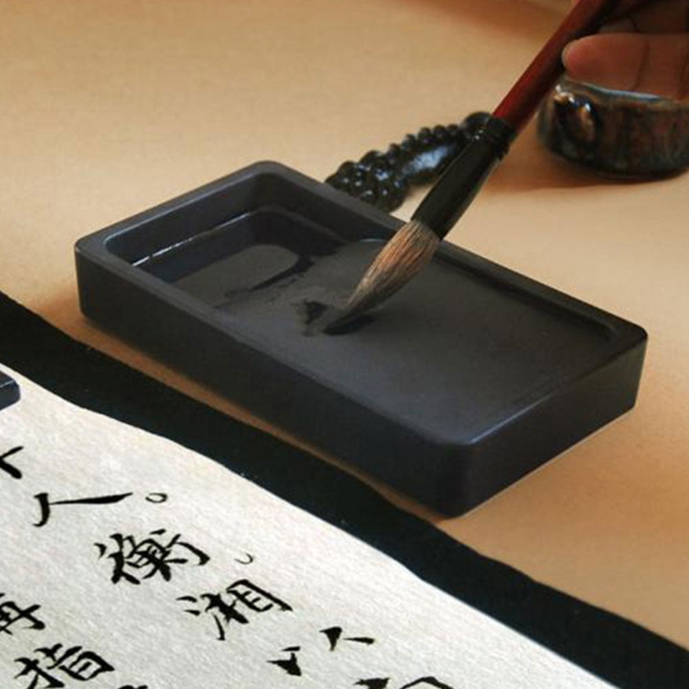 WHAMVOX Rectangular Inkstone Black Plastic 3Pcs 14.00X7.80X2.10Cm ...