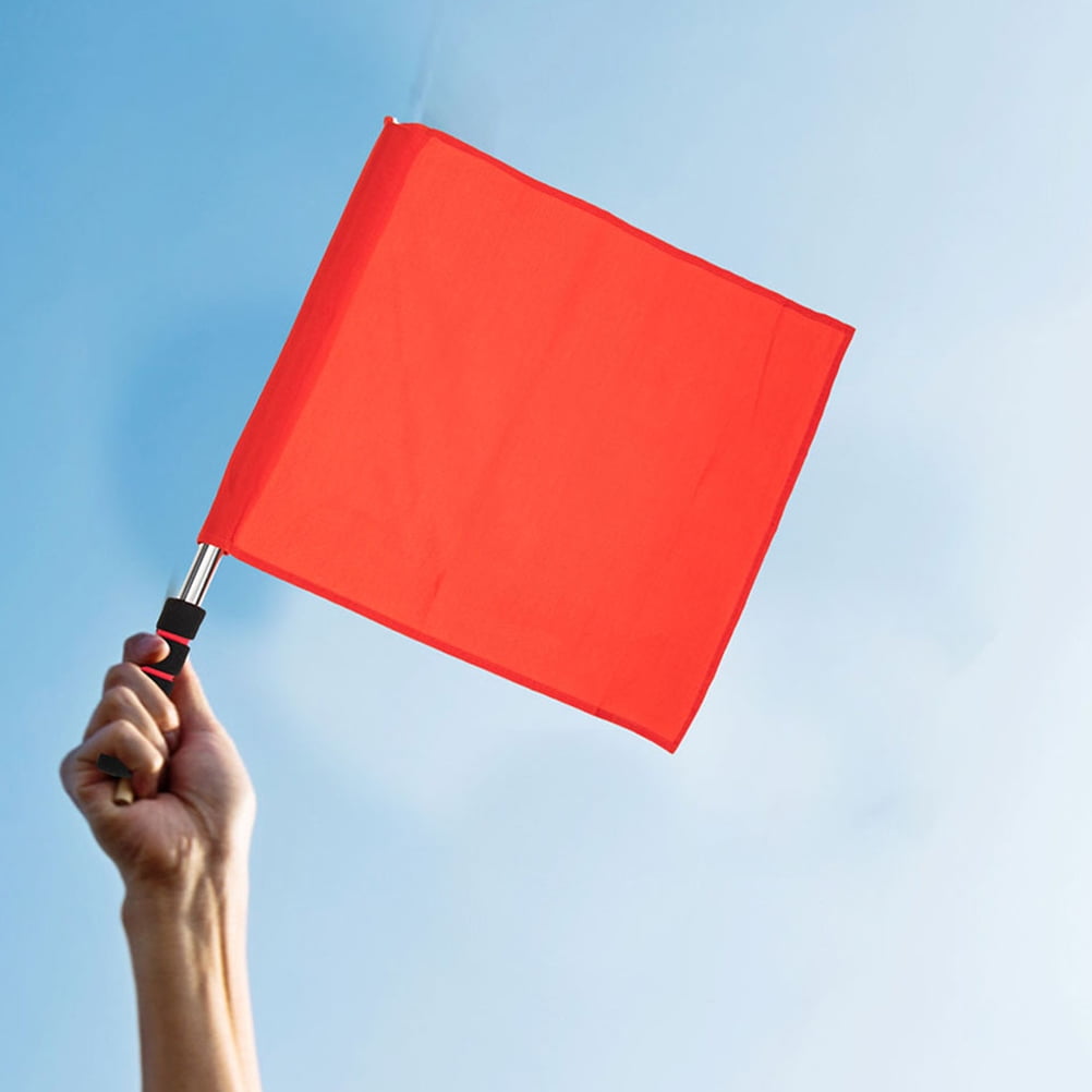 WHAMVOX 3 Pcs School Sports Referee Flags Multi-Functional Signal Flags Lightweight Portable ...