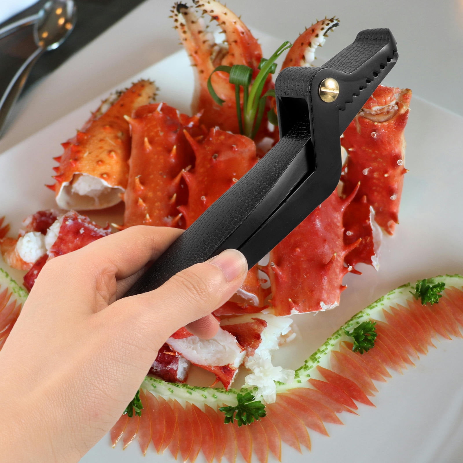 WHAMVOX 3 Piece Set for Eating Crab with Zinc Alloy Material Black ...