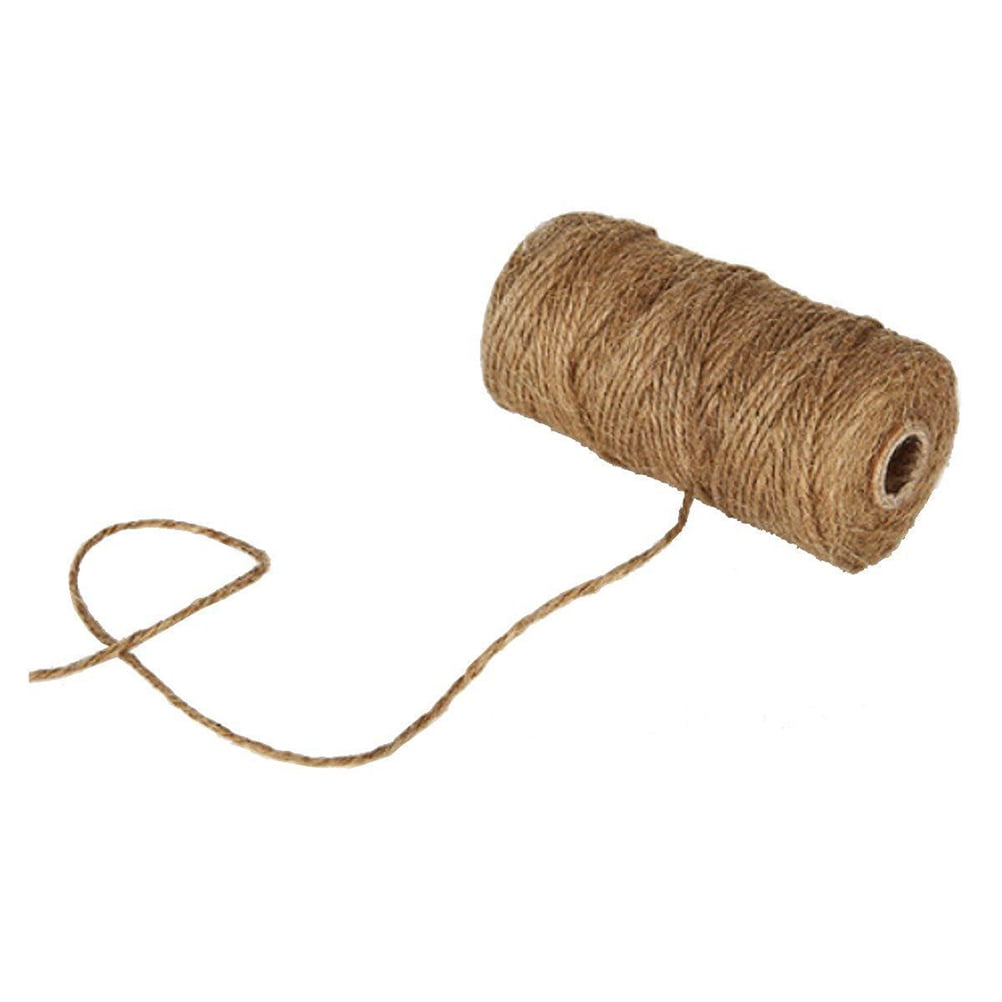 HOOWIFFY Crafts Thin Rope Jute Twine Cord Line 3 Rolls Brown For ...