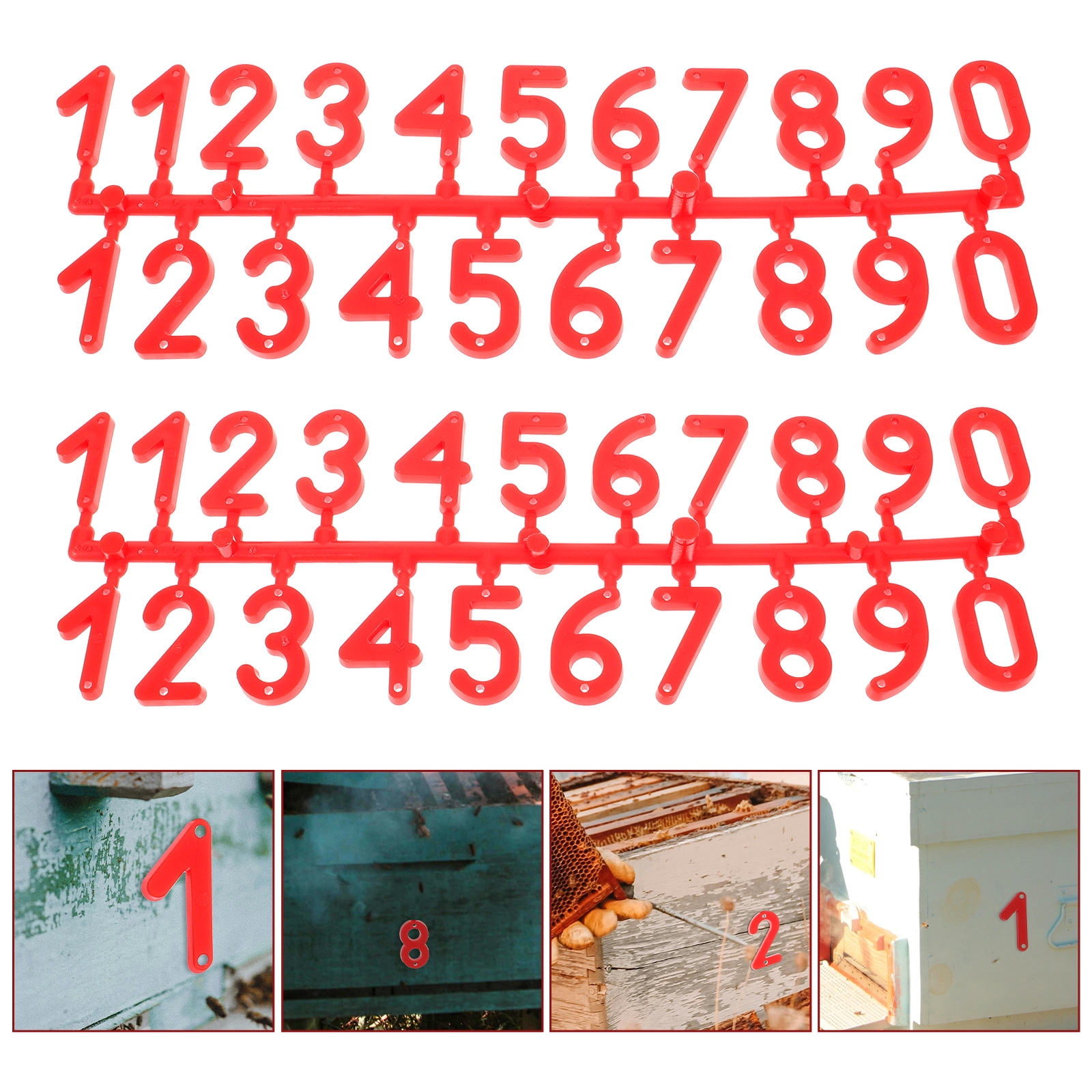 WHAMVOX 3 Sets Beehive Sign Marker Keeping Number Identification Red - Walmart.com