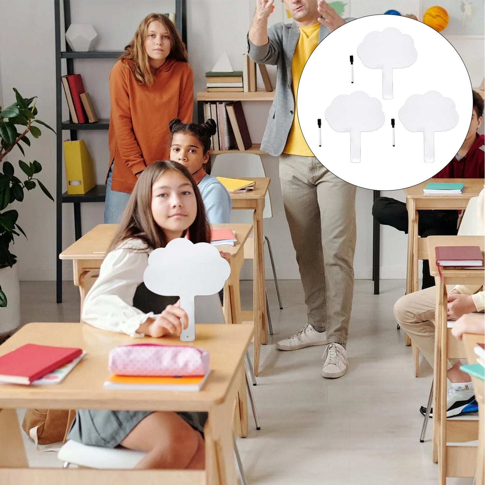 WHAMVOX 3 Sets Korean School Supplies Answer Paddle Classroom for Child ...