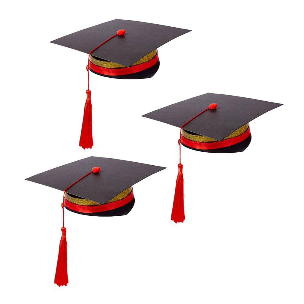 WHAMVOX 3 Sets Mini Graduation Cap Hat 毕业帽 料 Material Kit Making ...
