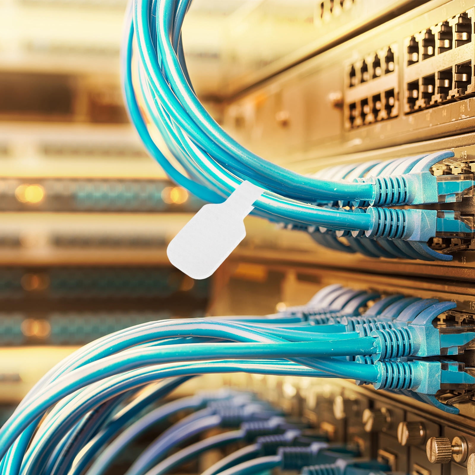 WHAMVOX 30 Pcs Cable Management Cord Label Stickers Labels for White ...