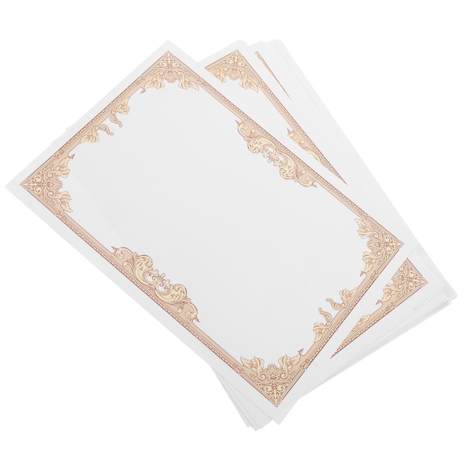 WHAMVOX 30 Pcs Certificate Printing Paper Diploma Fancy Student Golden ...