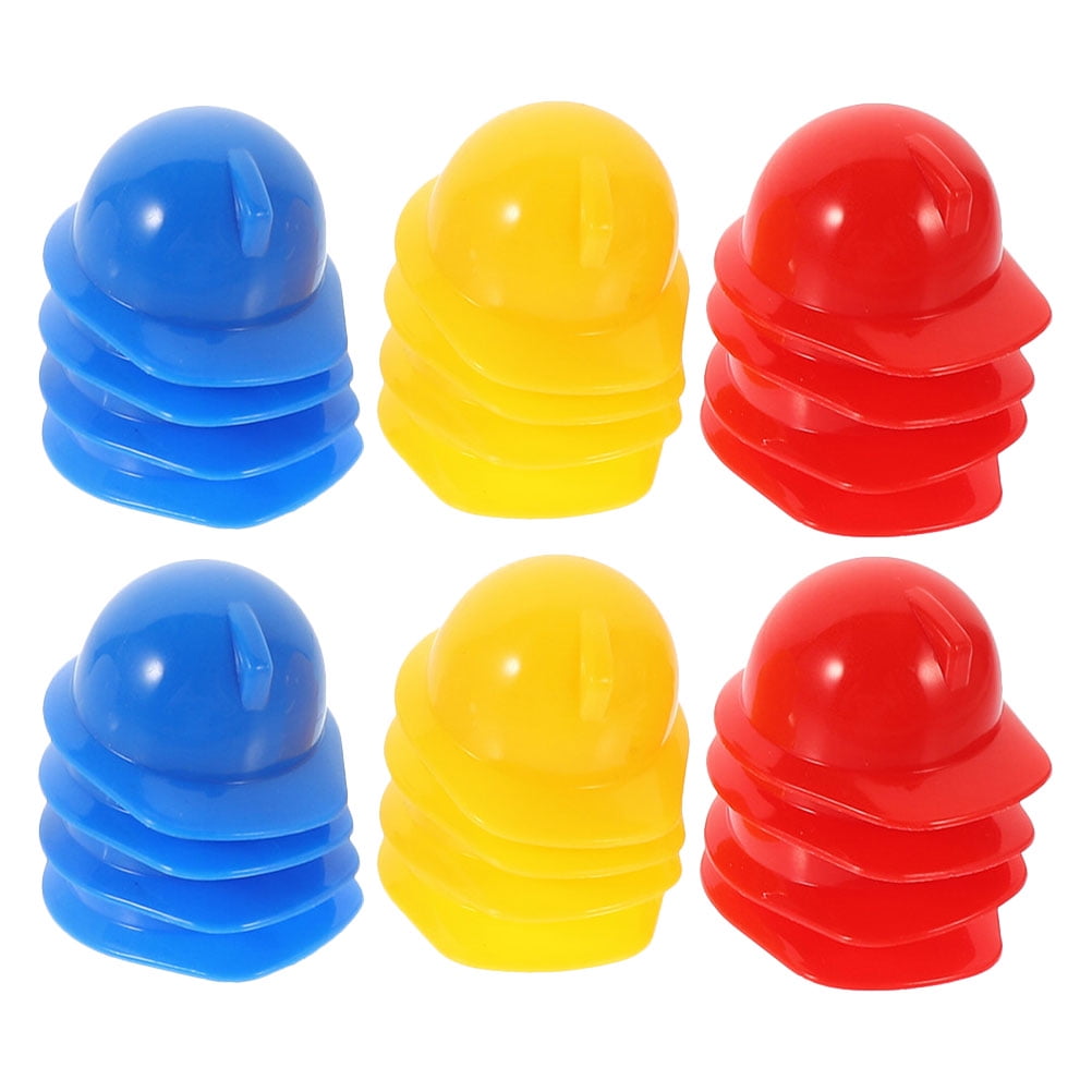 WHAMVOX 30 Pcs Construction Hat Mini Safety Helmets Hats Toddlers Child ...