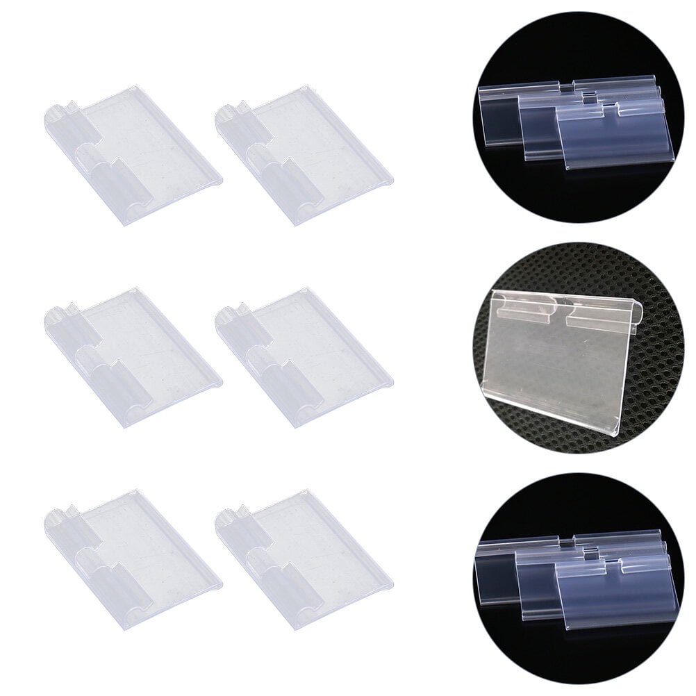 WHAMVOX 30 Pcs Labels Retail for Shelf Tag Racking Shelving Transparent ...