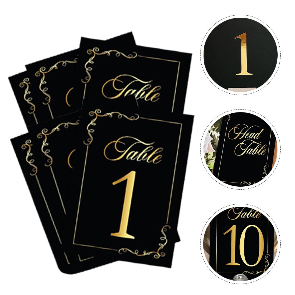 WHAMVOX 30 Pcs Paperboard Table Numbers Wedding Decor Place Banquet ...