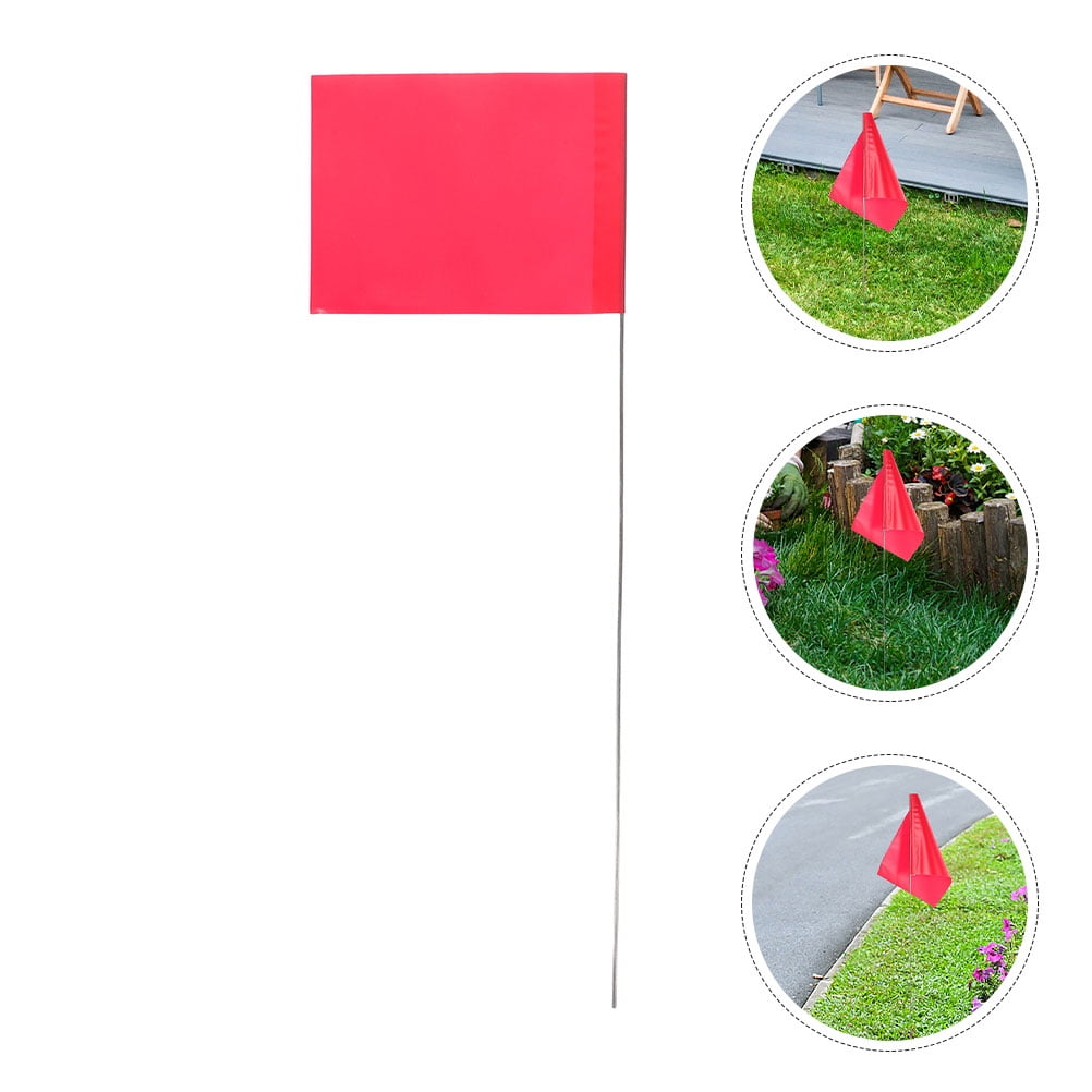 WHAMVOX 30 Pcs Survey Flag Marking Flags for Lawn Marker Garden outside ...