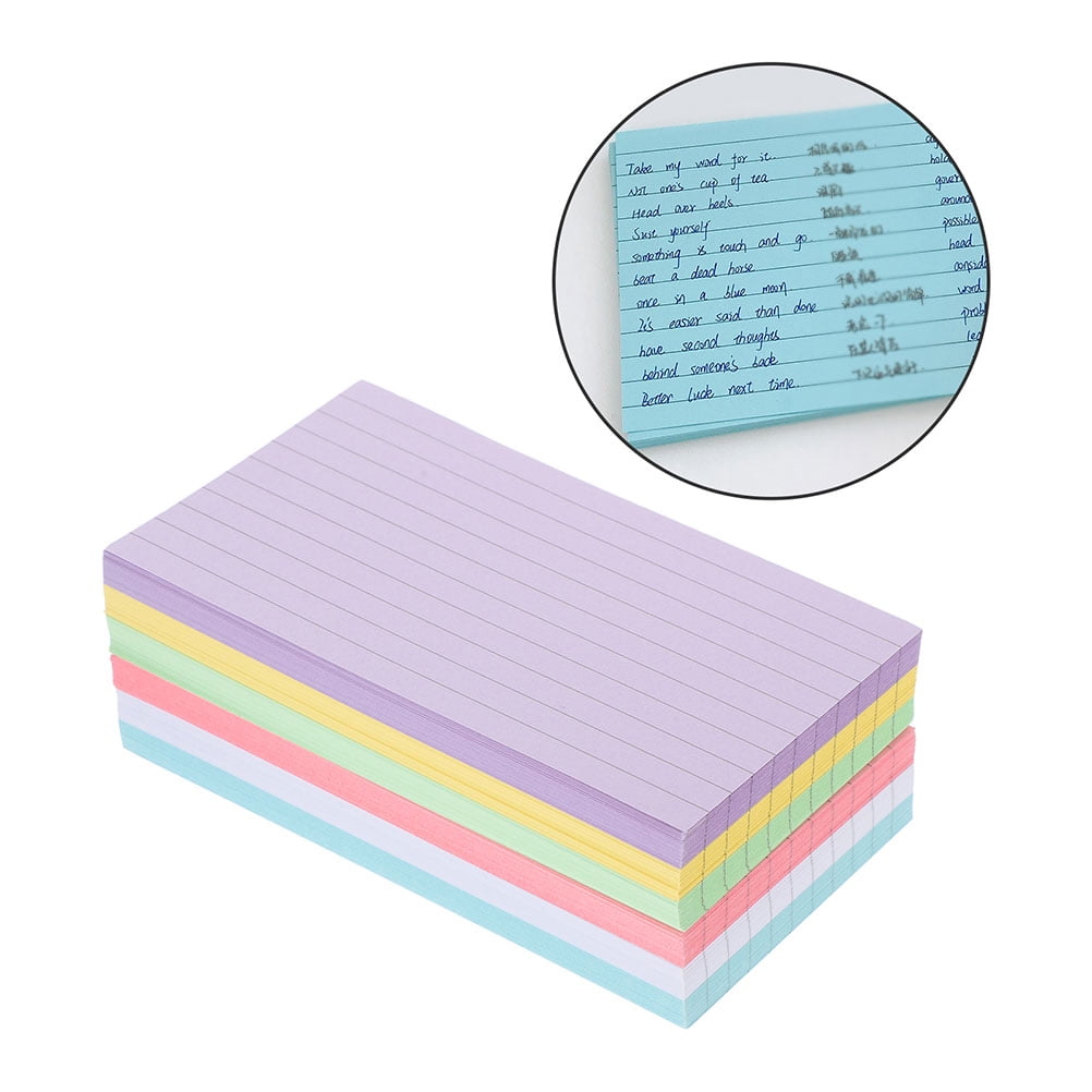 WHAMVOX 300 Sheets Colored Index Cards Studying Note for Task Office ...