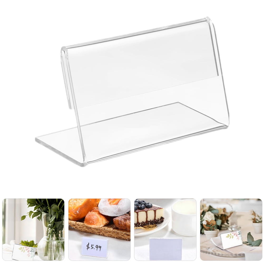 WHAMVOX 30pcs Acrylic Sign Holder Supermarket Merchandise Sign Display ...