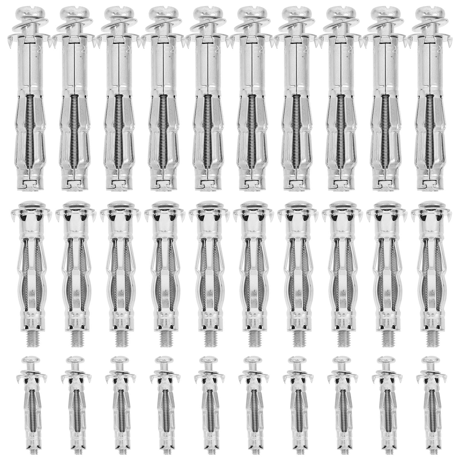 WHAMVOX 30pcs Hollow Wall Anchors Expansion Bolts Hollow Wall Fixing ...