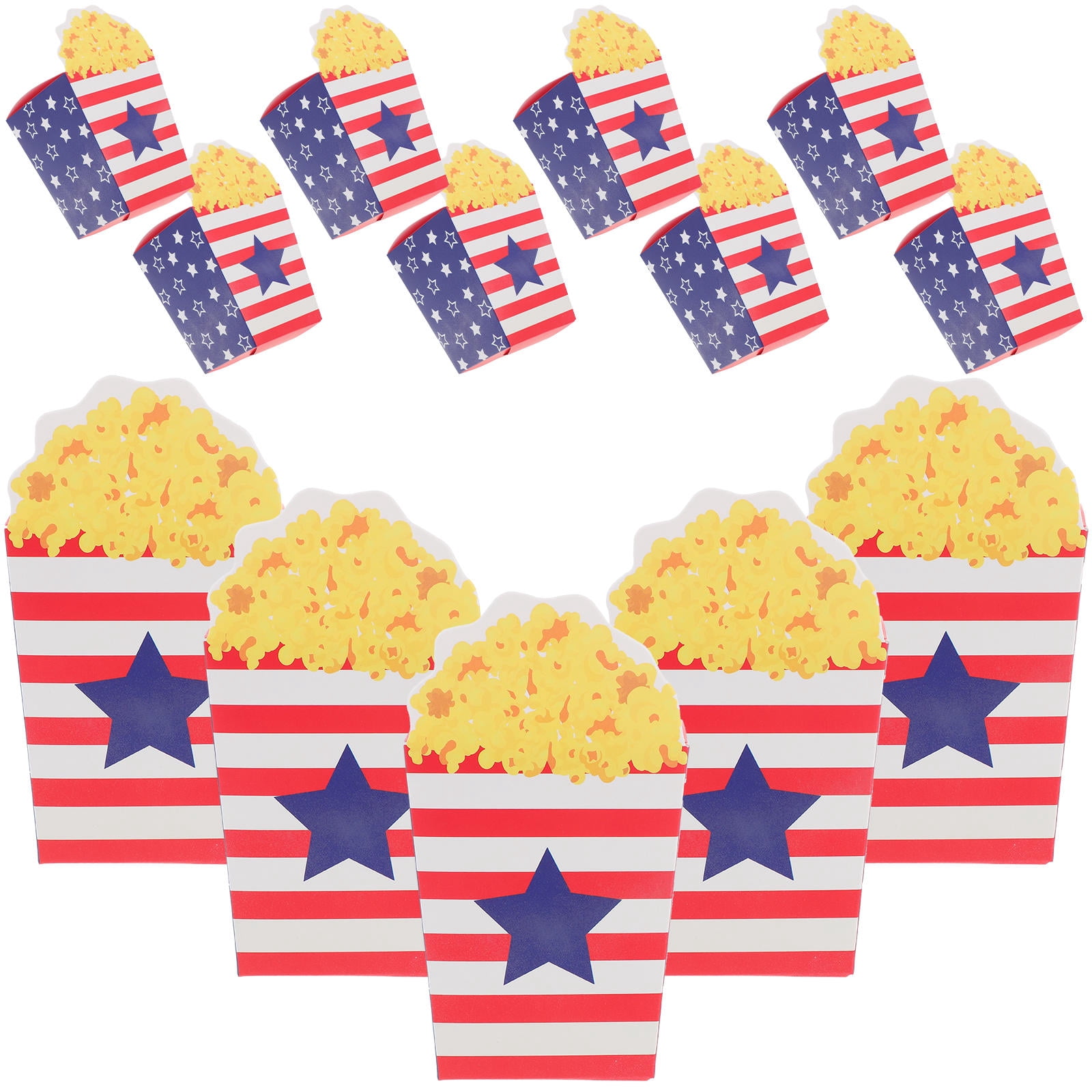 WHAMVOX 30pcs Independence Day Popcorn Treat Boxes USA Paper Popcorn ...
