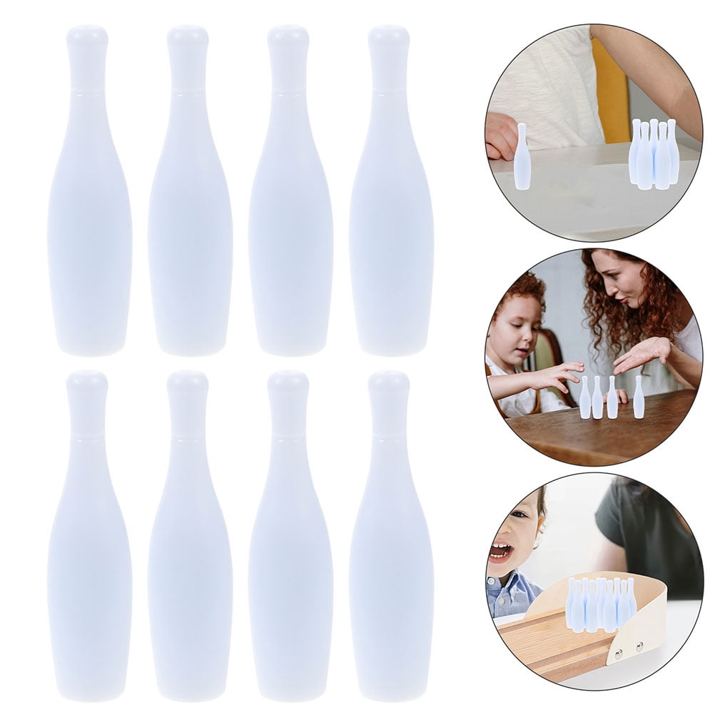 WHAMVOX 30pcs Mini Plastic Bowling Pin Set Indoors Bowling Game Small ...