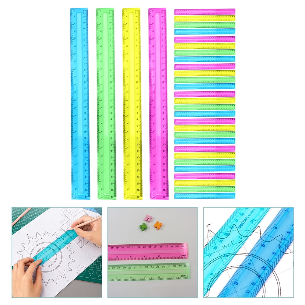 WHAMVOX 32 Pcs Scale Ruler Multi-color Replacement Student Office ...
