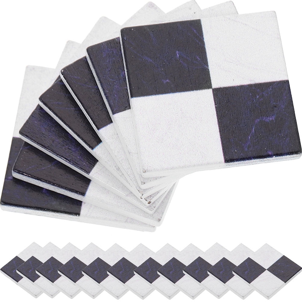 WHAMVOX 36 Pcs Minis Miniature Building Materials Wooden Floor 3x3x0 ...