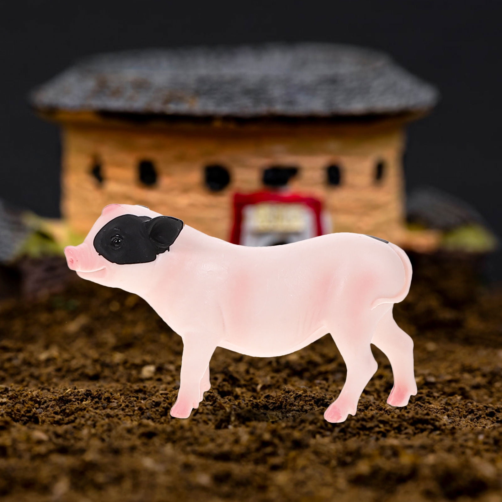 WHAMVOX 3PCS Realistic Simulation Pig Model Simulated Pig Model ...
