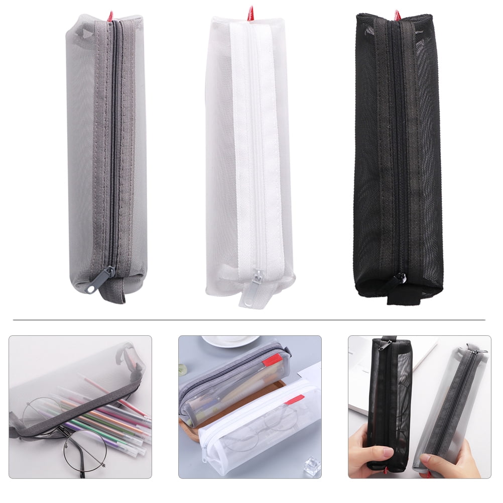 WHAMVOX 3Pack Simple Stationery Bag Assorted Color for Students and ...