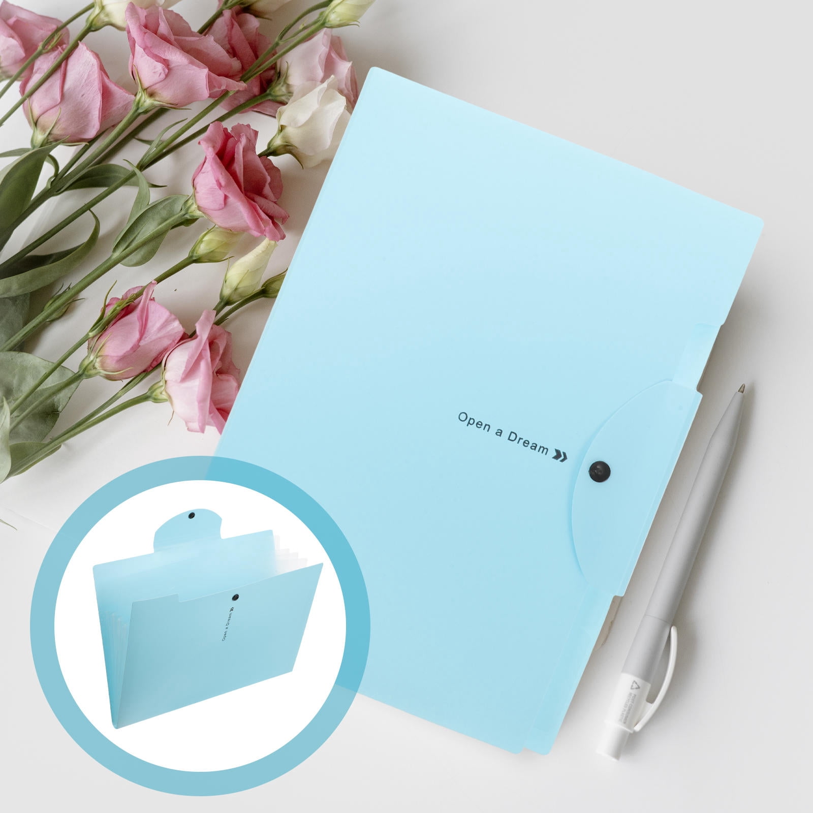 WHAMVOX 3Pcs Fashion Business Office Folders Plastic File Holder ...