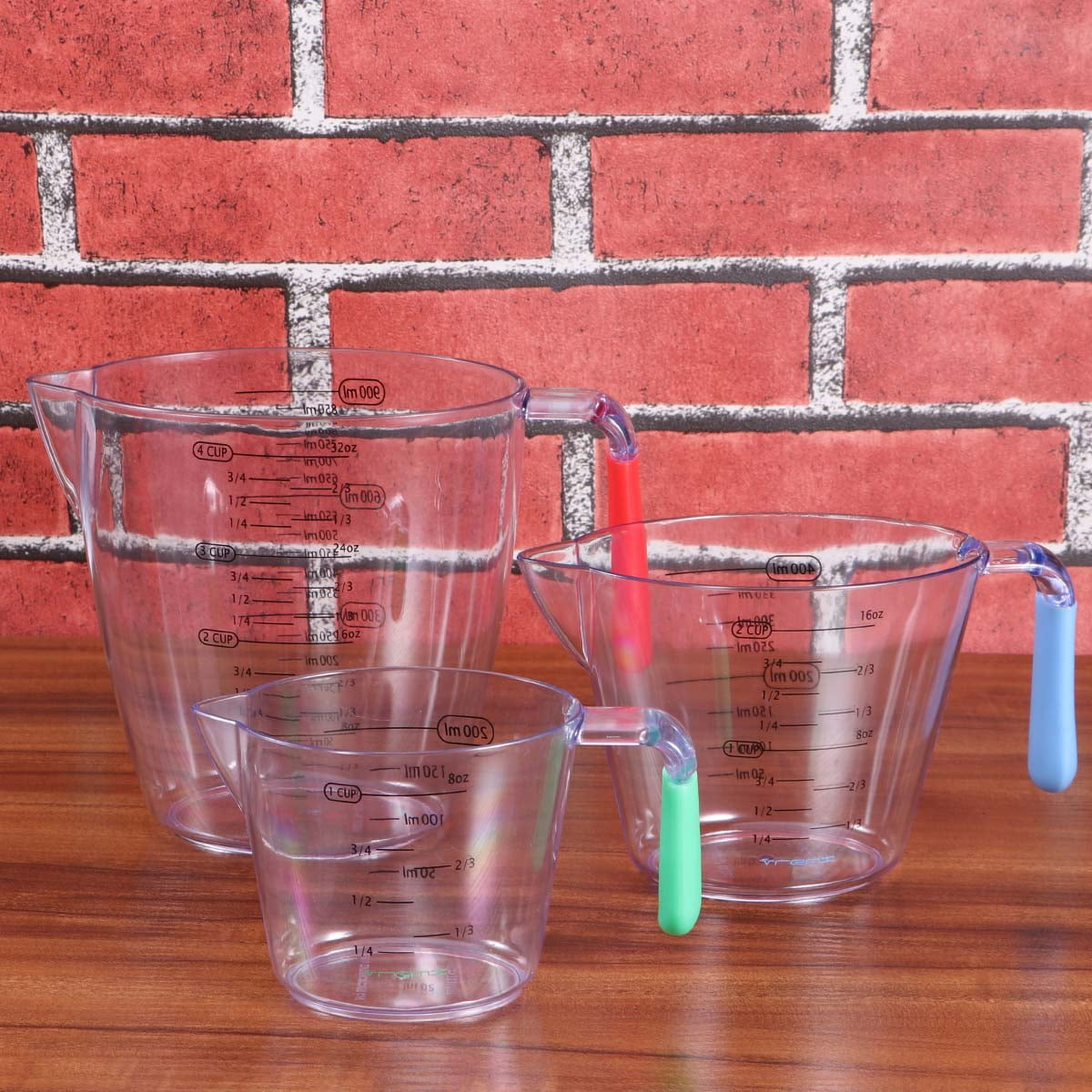 WHAMVOX 3Pcs Food Grade Plastic Baking Measuring Cup Biscuits Cooker ...