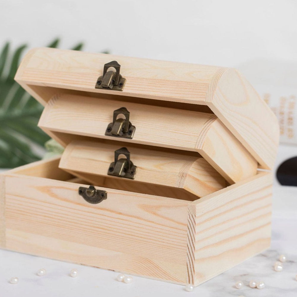 WHAMVOX 3Pcs Lockable Storage Box in Arched Shape for Diy and Craft ...