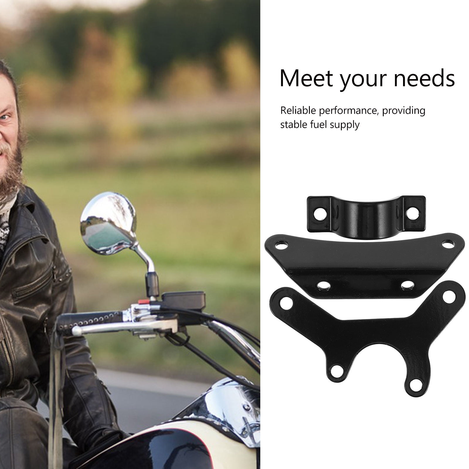 WHAMVOX 3Pcs Motorcycle Oil Cooler Radiator Mounting Bracket Kit With ...