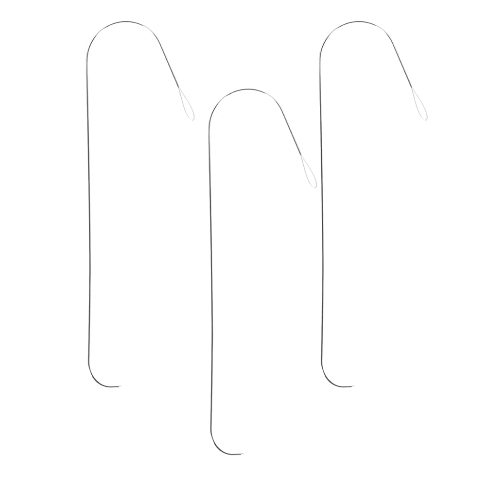 WHAMVOX 3Pcs Silver Big Eye Curved Beading Needles for Bead Threading ...