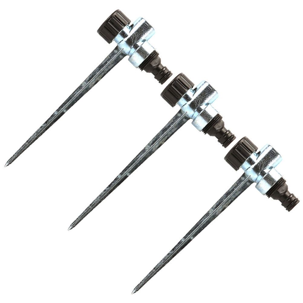 WHAMVOX 3Pcs Zinc Alloy Lawn Sprinkler Spike Base for Ground Spikes ...