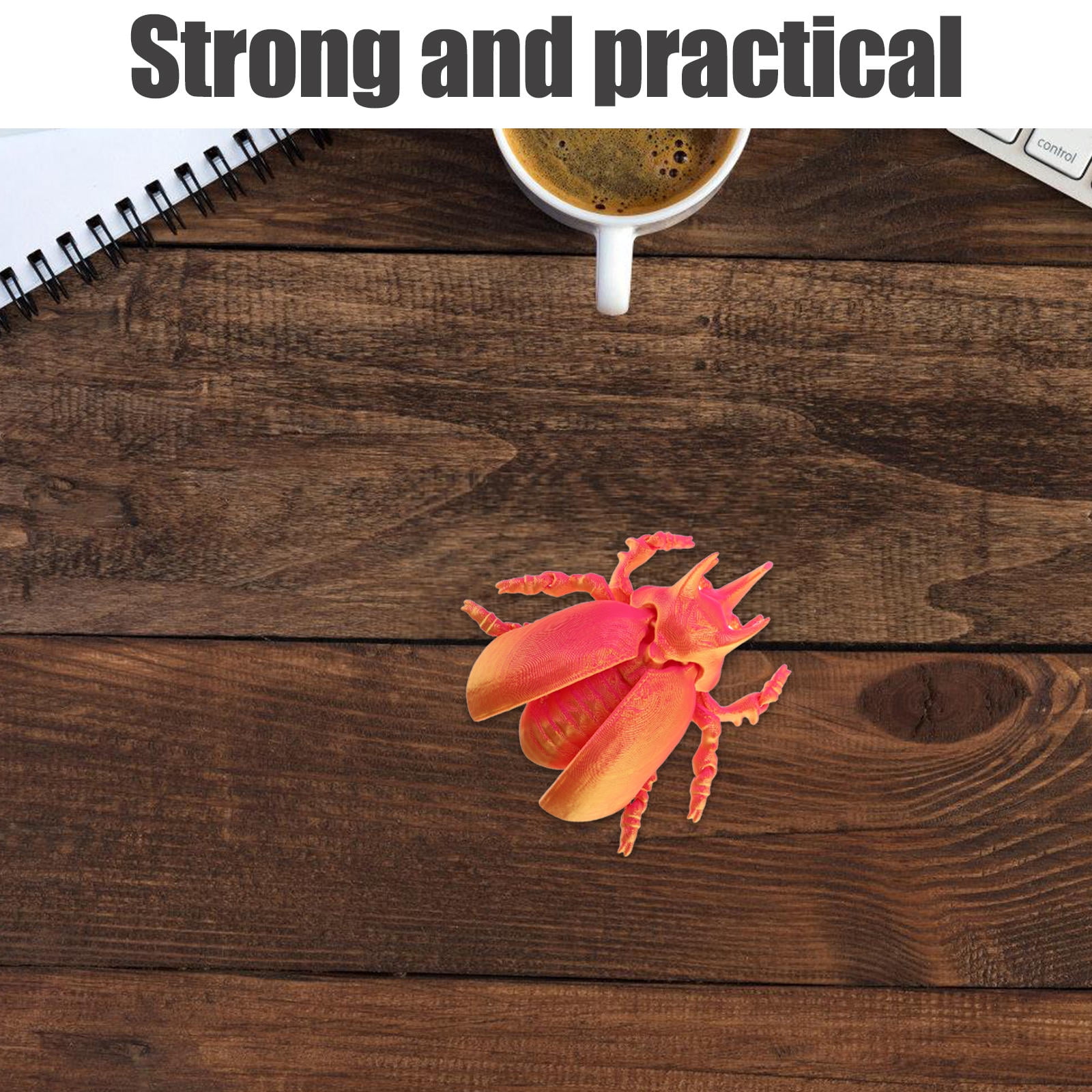 WHAMVOX 3d Printed Realistic Beetle Toy With Movable Wings Creative And ...