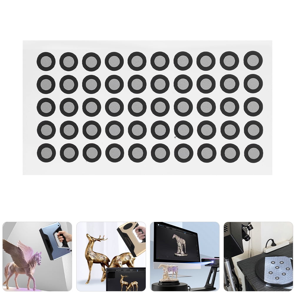 WHAMVOX 3d Scanner Reflective Film Stickers 5 Sheets 50 Dots Per Sheet ...