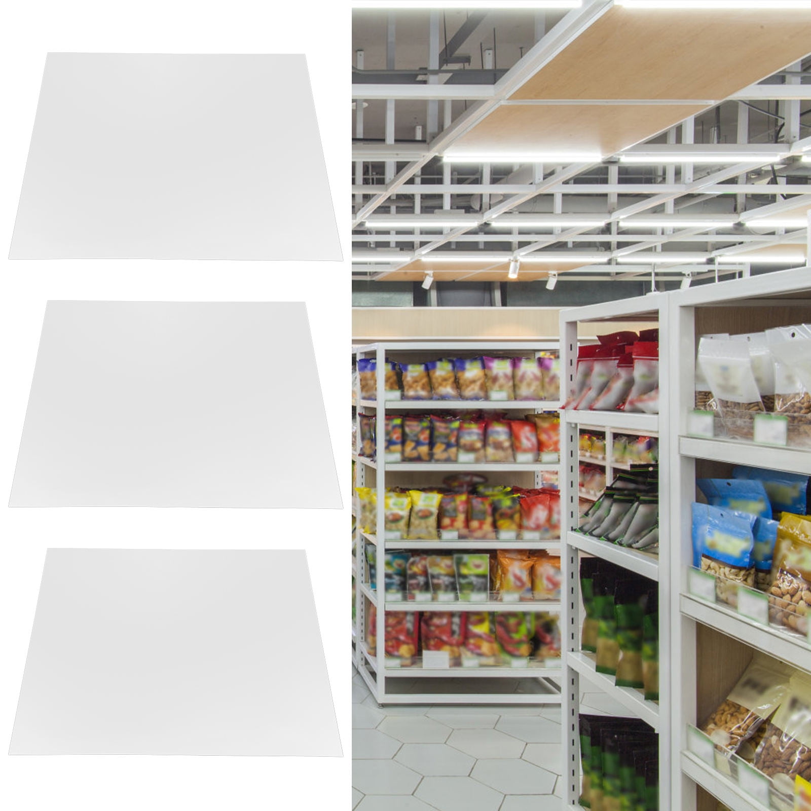 WHAMVOX 3pcs Acrylic Shelf Dividers Shelf Organizer Divider Separator ...