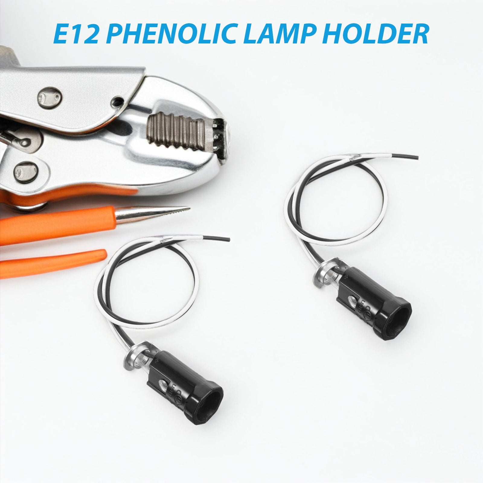 WHAMVOX 3pcs Candelabra Socket, Black Keyless Candelabra Base Lamp ...