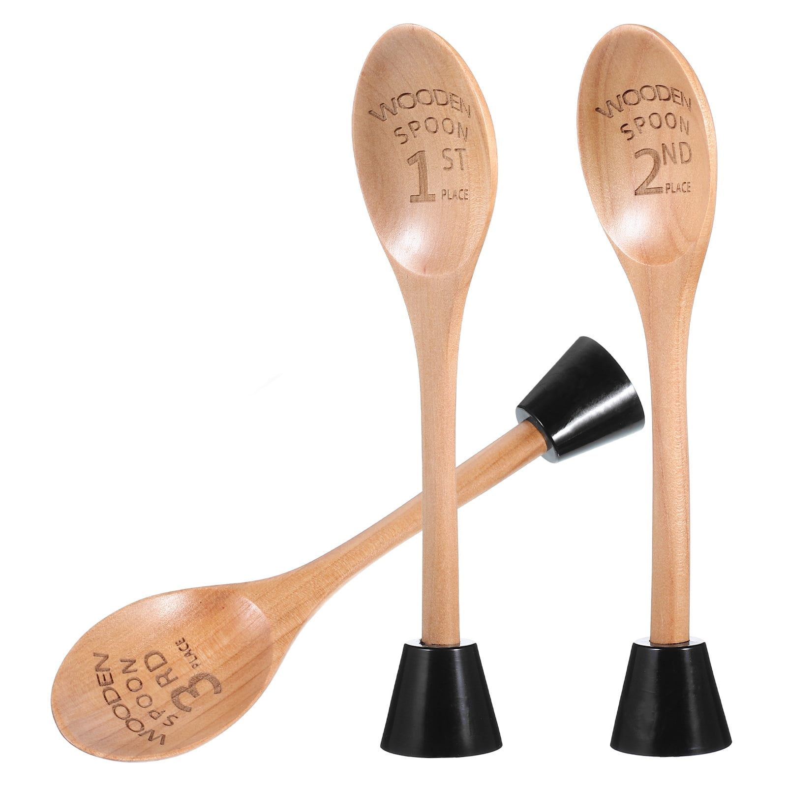WHAMVOX 3pcs Cooking Wooden Spoon Award Trophies Set Spoon Award ...