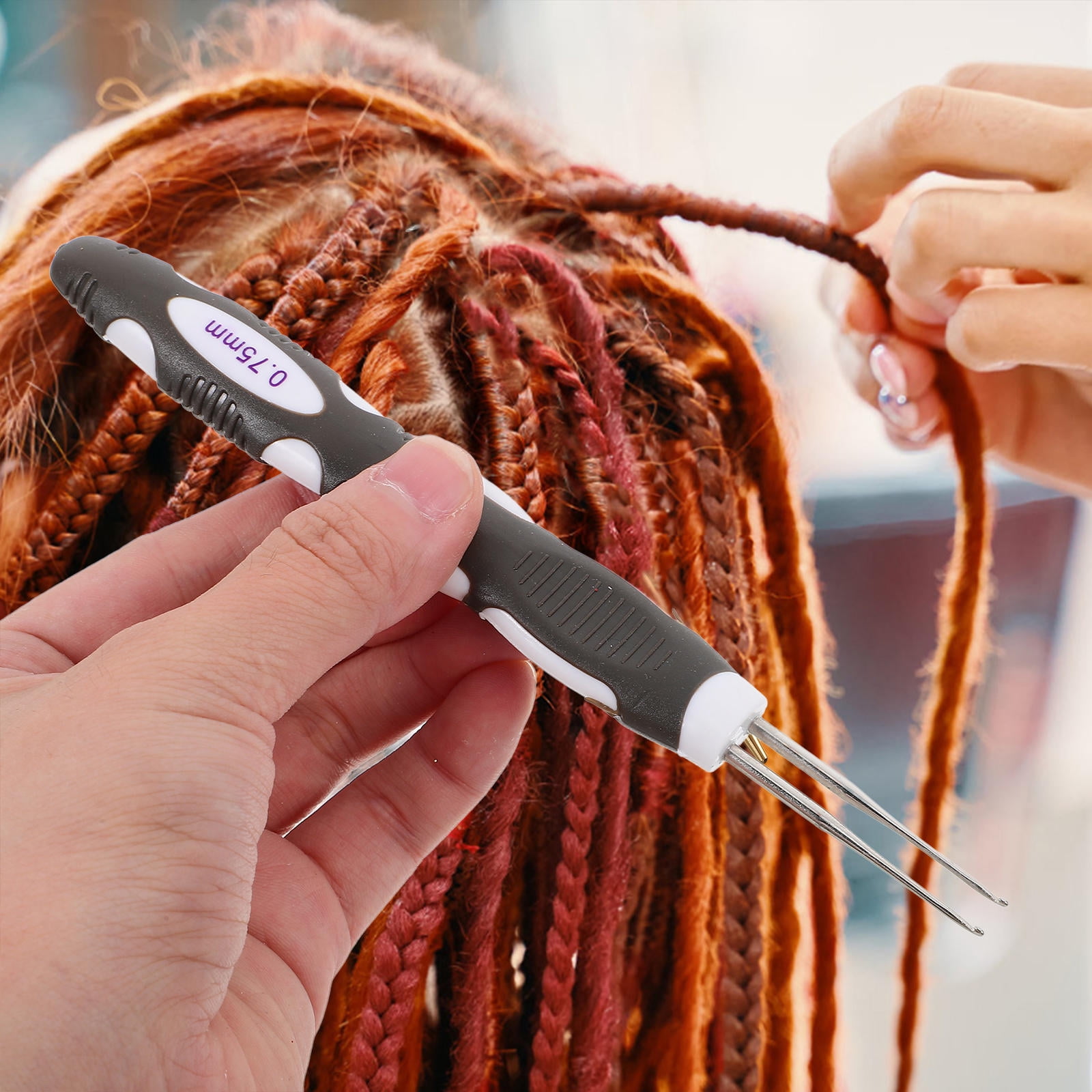 WHAMVOX 3pcs Crochet Hooks For Hair Dreadlock Hook 0.75 Mm Triple Head ...