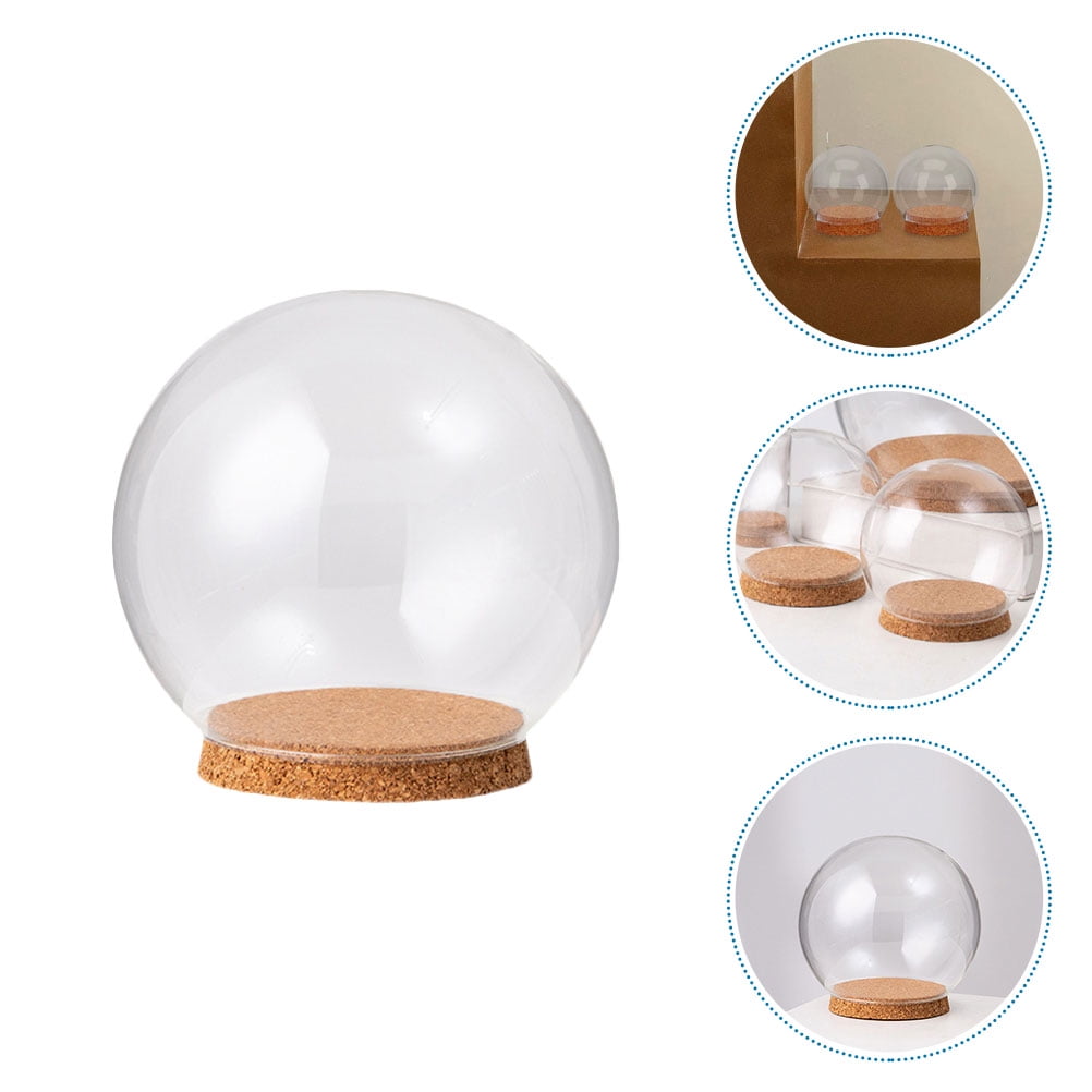 WHAMVOX 3pcs Glass Display Dome with Base Transparent Display Case for ...