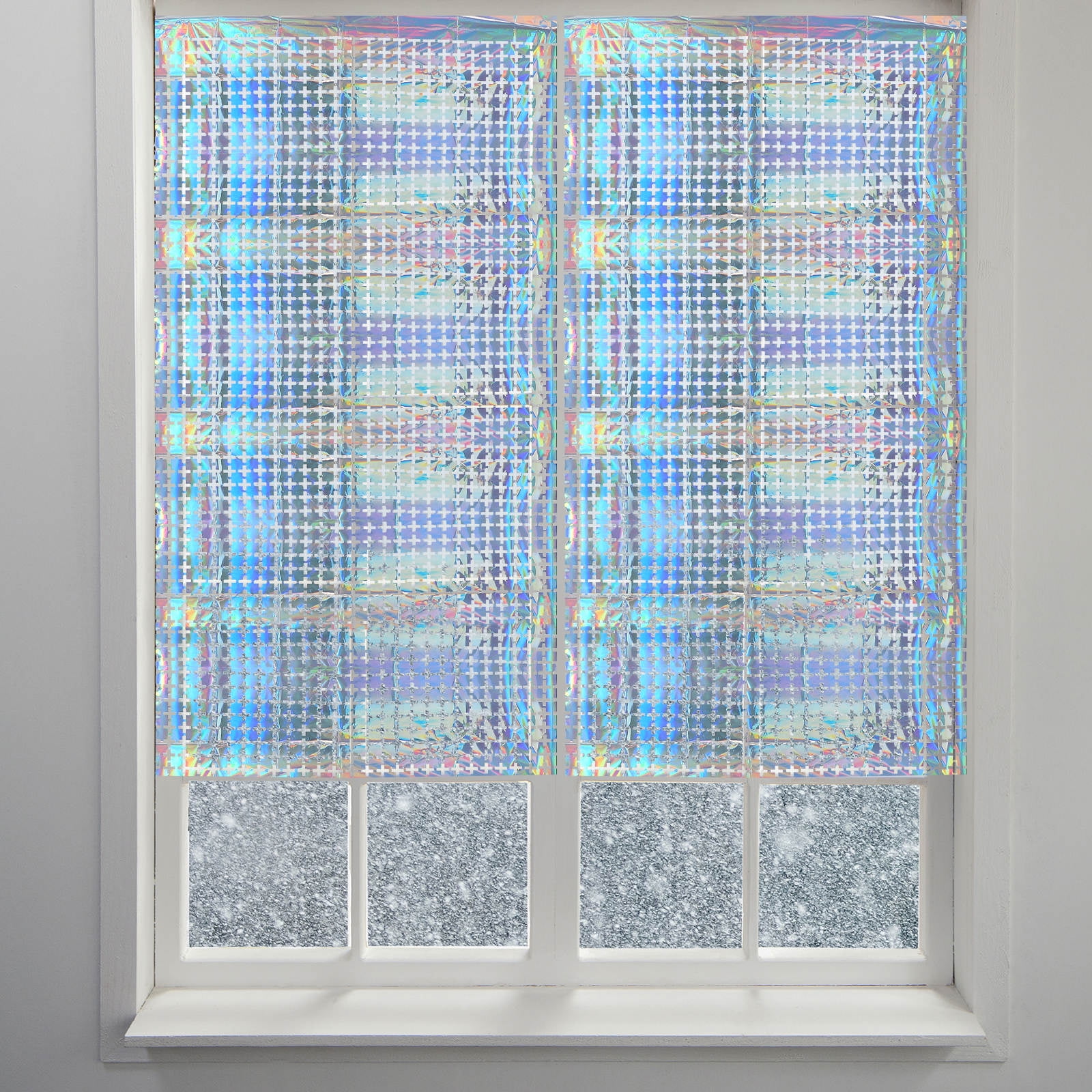 WHAMVOX 3pcs Iridescent Foil Fringe Curtains Metallic Backdrop Party ...