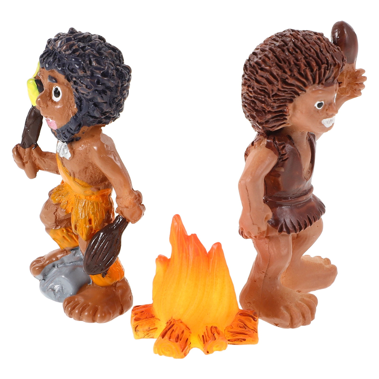 WHAMVOX 3pcs Mini Man And Bonfire Figurines For Kids Pretend Toy And ...