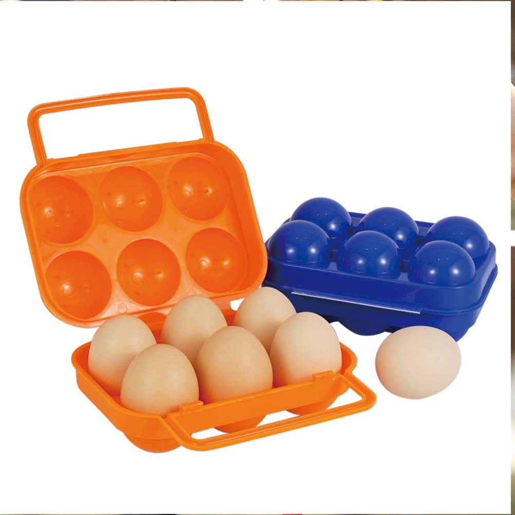 WHAMVOX 3pcs Plastic Egg Boxes Outdoor Egg Storage Cases Egg Containers ...