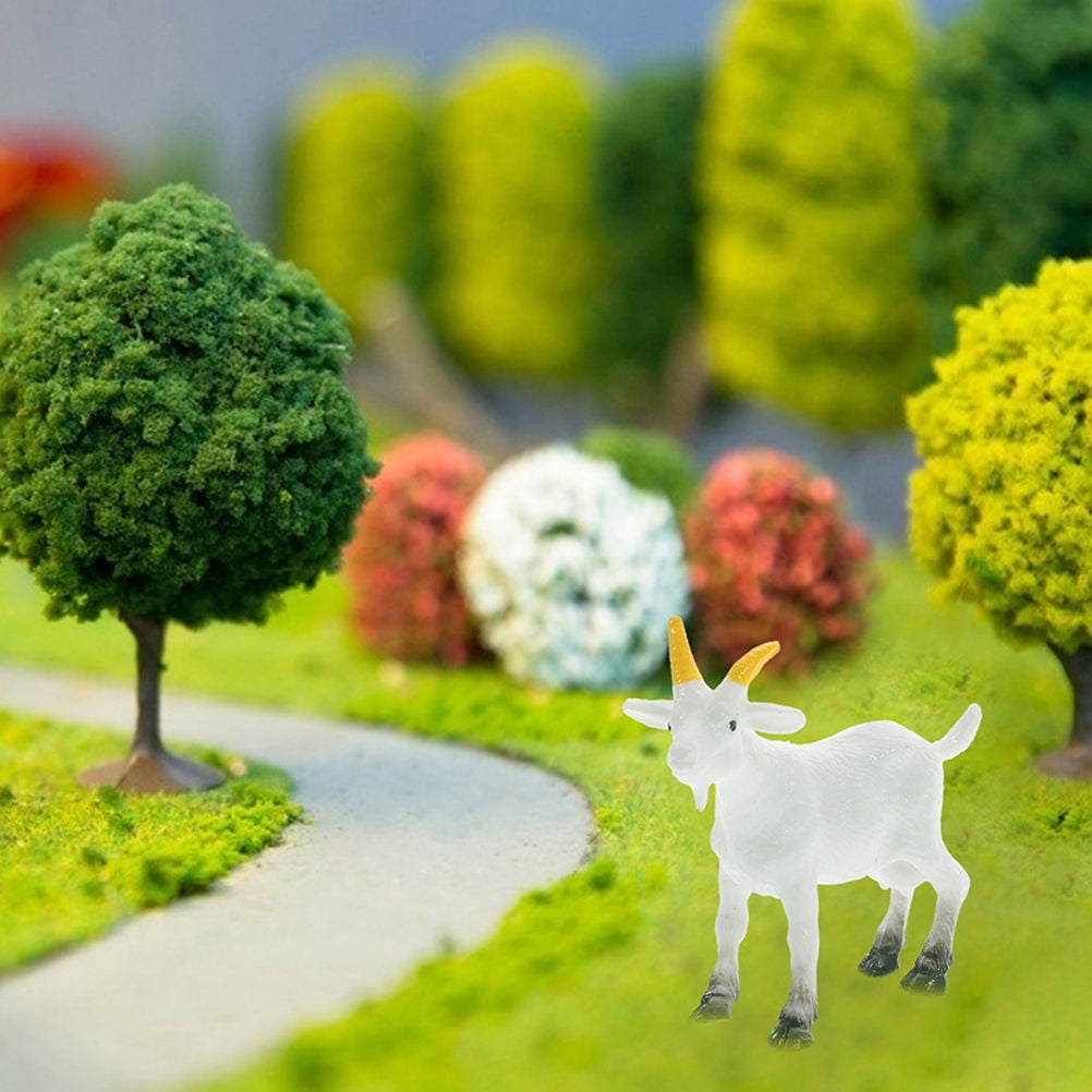 WHAMVOX 3pcs Realistic Goat And Lamb Figurines Hand Painted Miniature ...