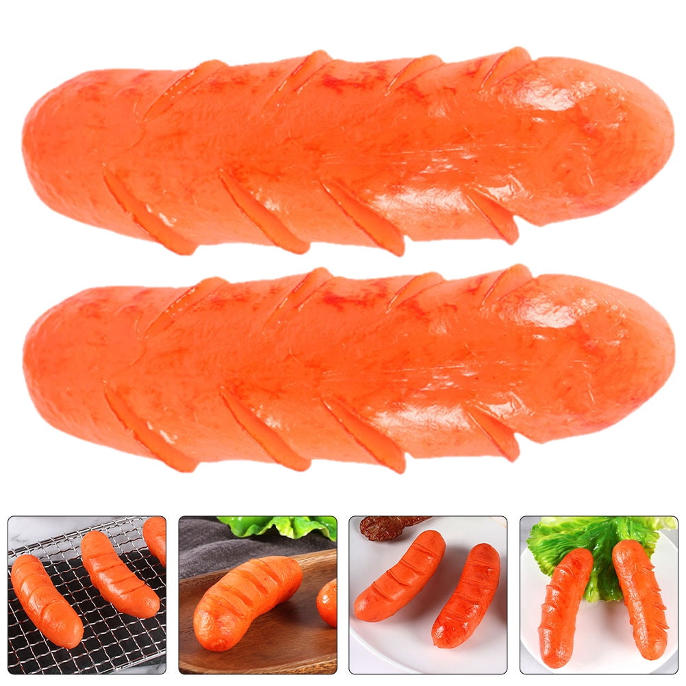 WHAMVOX 3pcs Realistic Simulated Sausage Fake Hot Dog Model Photography ...