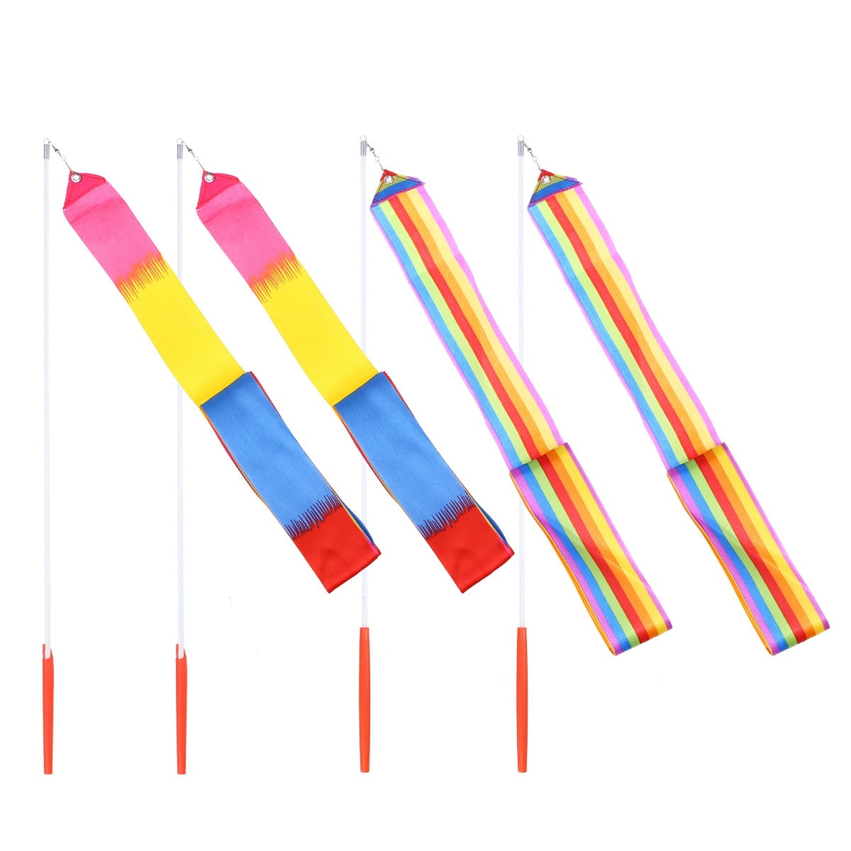 WHAMVOX 4 PC Rhythmic Gymnastics Ribbons Multicolor Ribbon Child 4pcs ...
