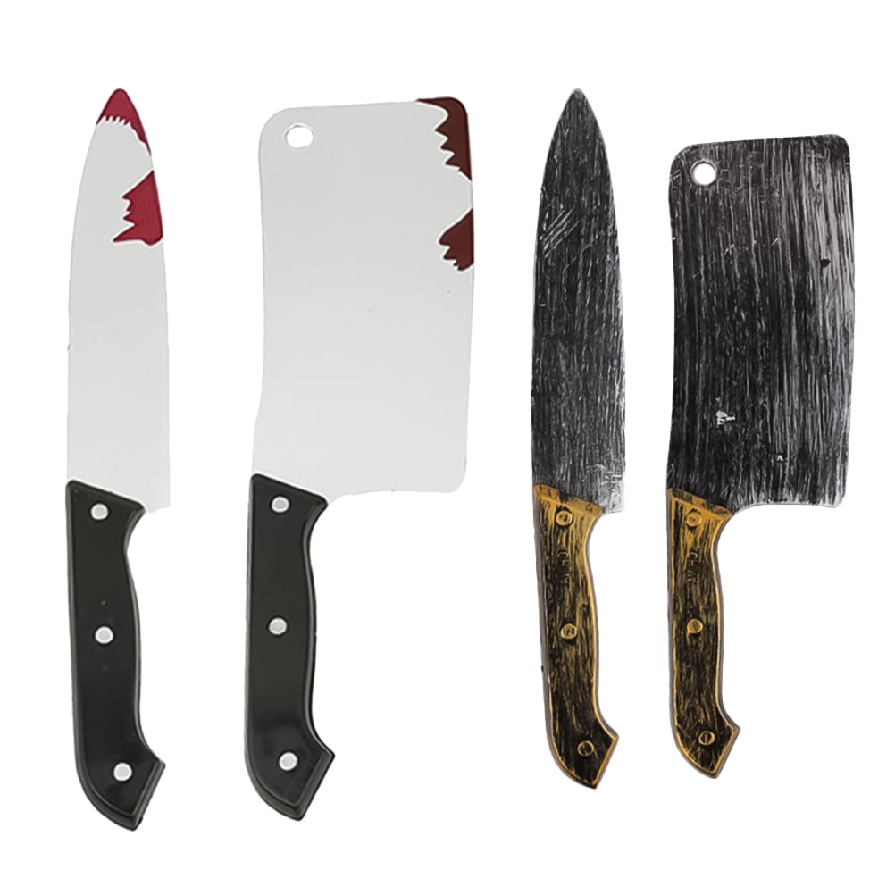 WHAMVOX 4 PCS Decor Blood-spraying Kitchen Knife Props - Walmart.com