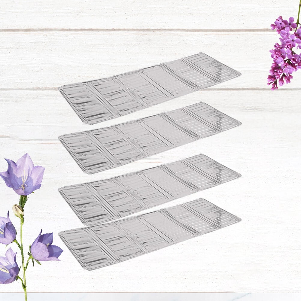 WHAMVOX 4 PCS Oil Baffle Kitchen Heat-insulation Aluminum Foil Board ...