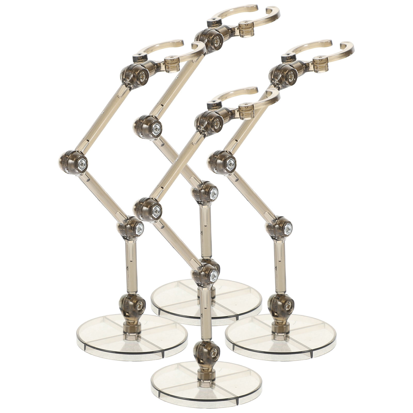 WHAMVOX 4 Pcs Action Figure Display Figurine Easel Stand Desktop Grey ...